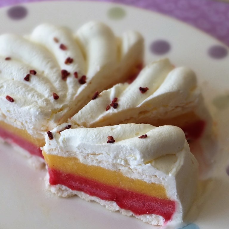 Simple raspberry and salted caramel vacherin glacé ice-cream cake ...