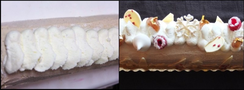 Le Sparkly raspberry, chestnut and meringue log cake recipe (gluten ...