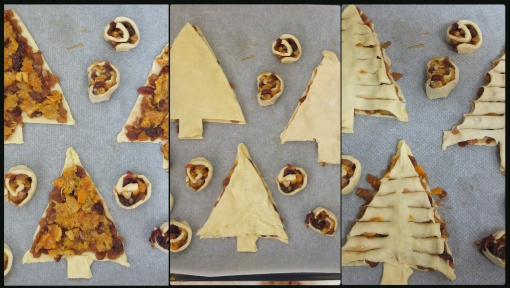 Puff pastry Christmas trees recipe! With healthier homemade mincemeat ...