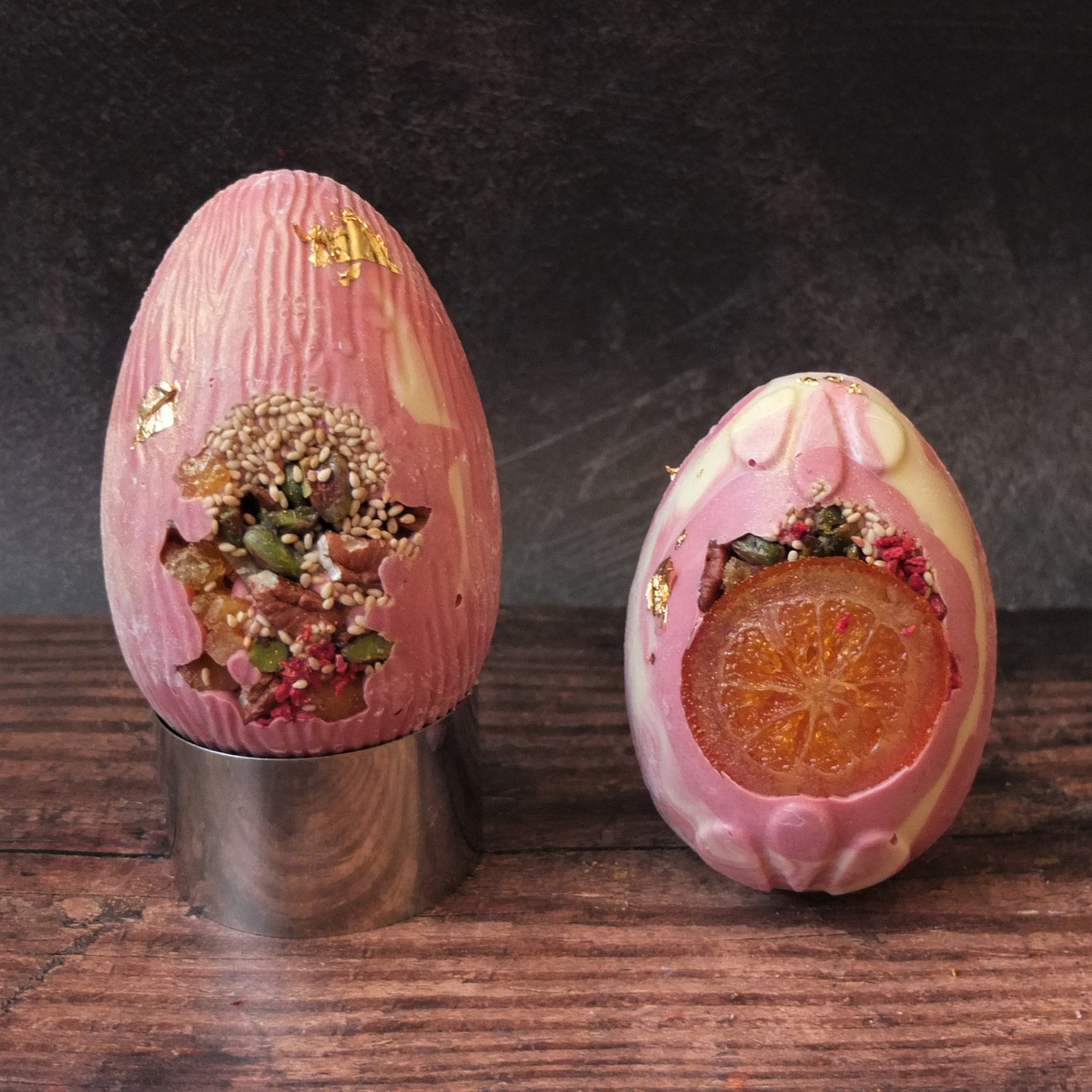 Operation ruby chocolate fruit and nut Easter eggs and hens! | lili's cakes