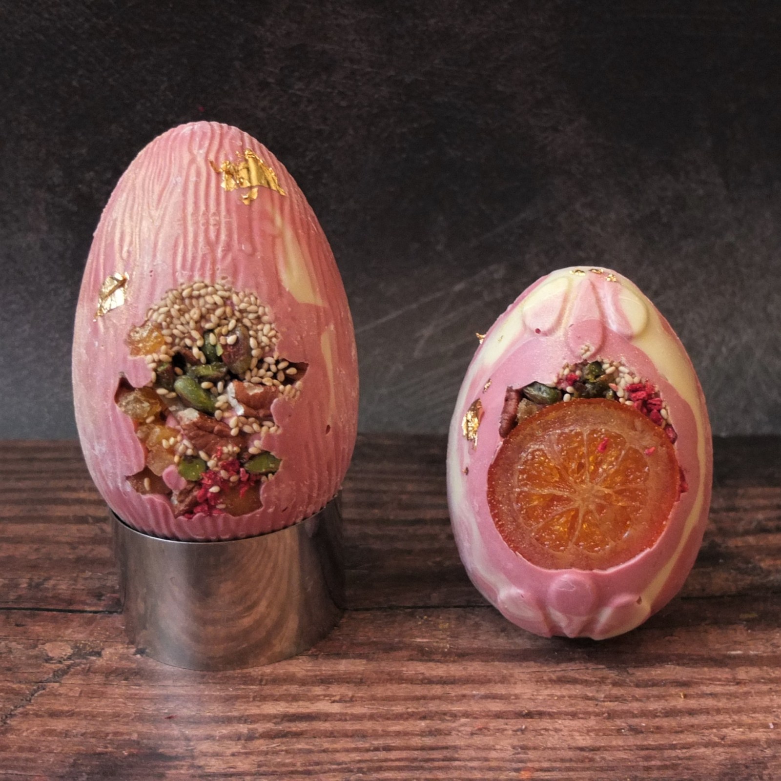 Operation ruby chocolate fruit and nut Easter eggs and hens! | lili's cakes