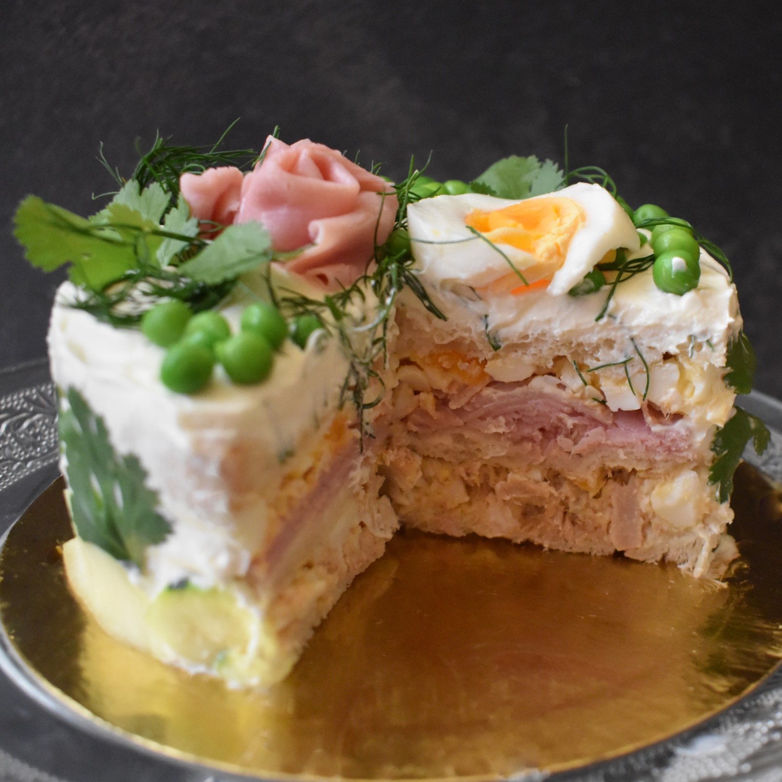 Smörgåstårta Swedish sandwich cake recipe! An easy delish savoury treat ...