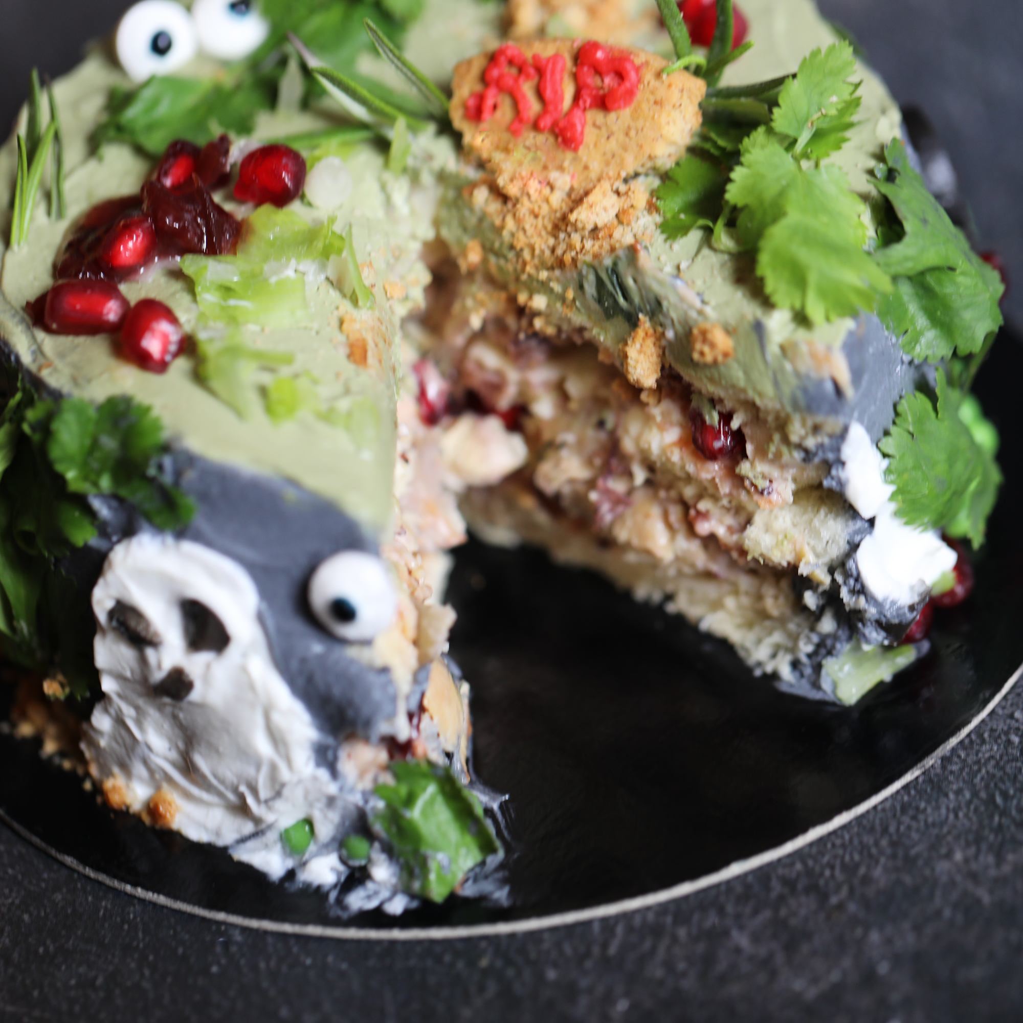 Halloween savoury Swedish sandwich cake recipe! A spooky roast dinner ...
